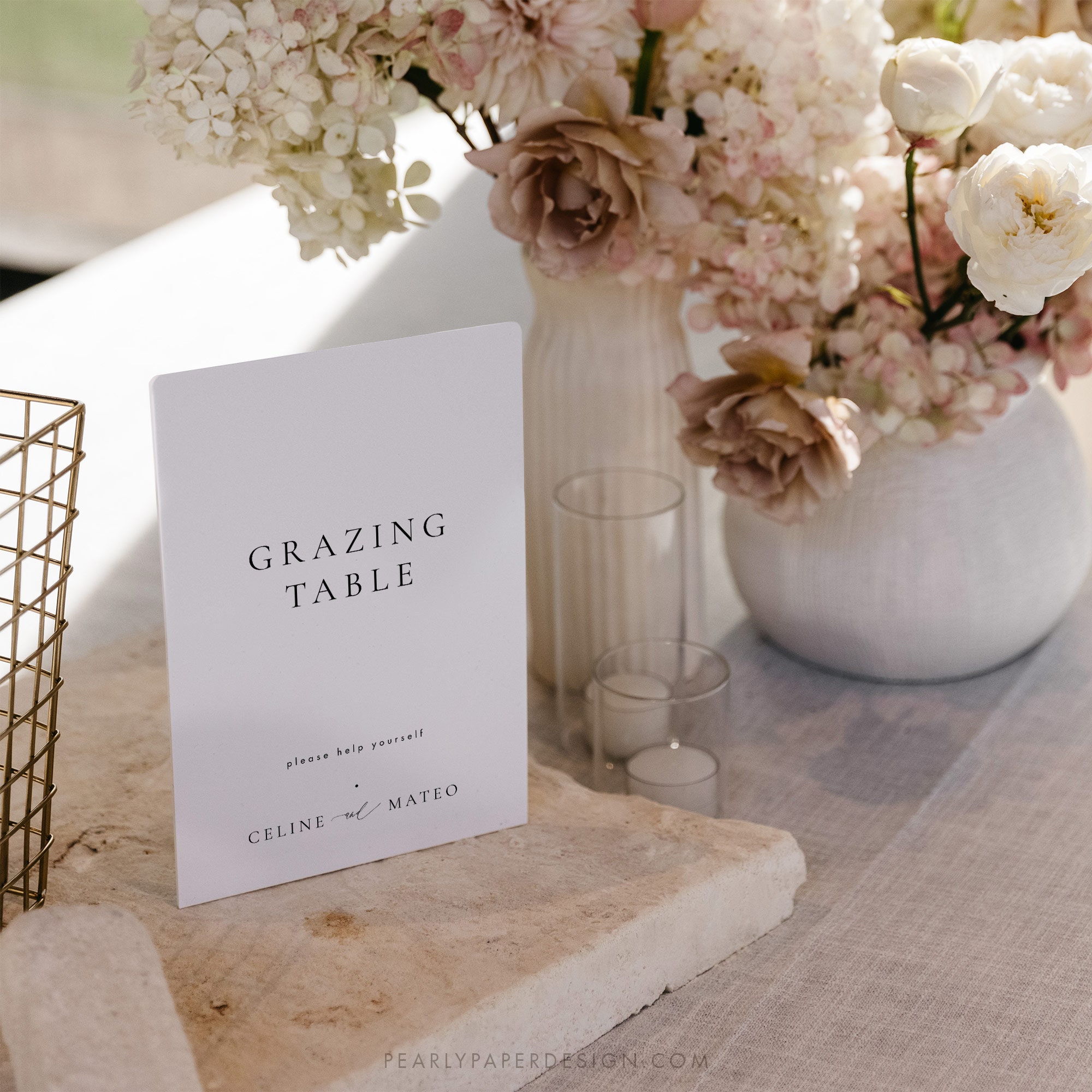 Grazing Table Sign Template, Minimalist Grazing Table Sign Download ...