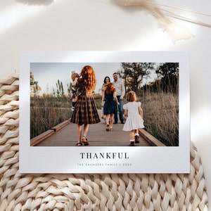 Printable Thanksgiving Postcard Template, Editable Thanksgiving Photo ...