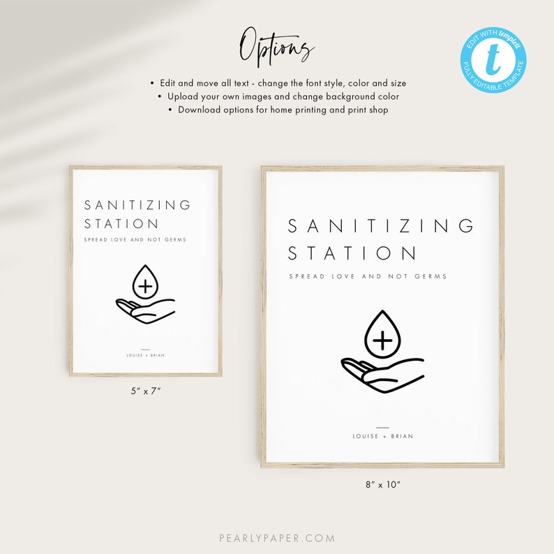 Printable Sanitizing Station Sign Template Sanitizer Station - Etsy