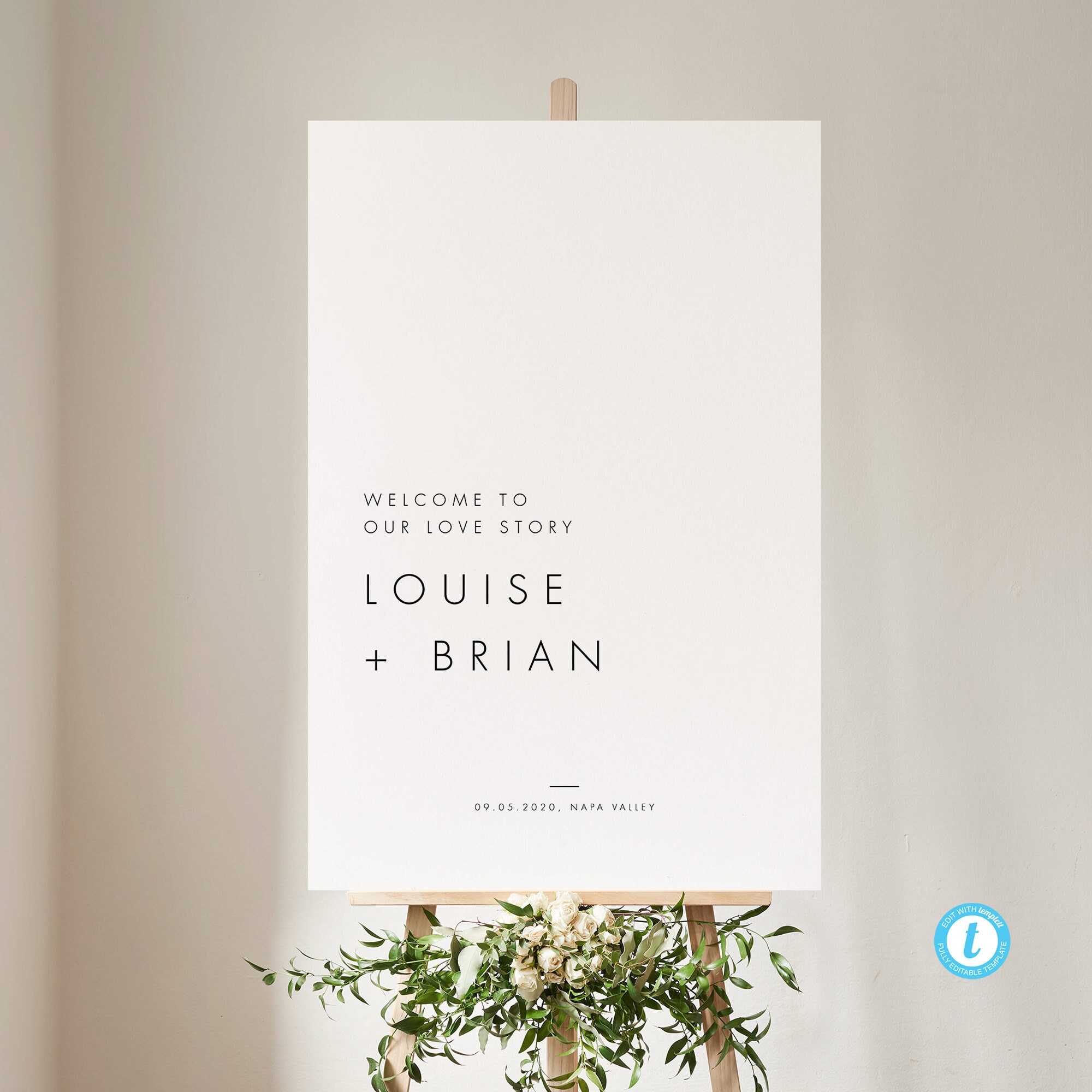 Minimalist Wedding Signs Wedding Welcome Sign Template - Etsy UK