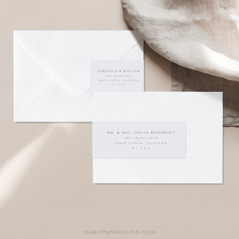 Wraparound Address Label Template, Printable Label Template for ...
