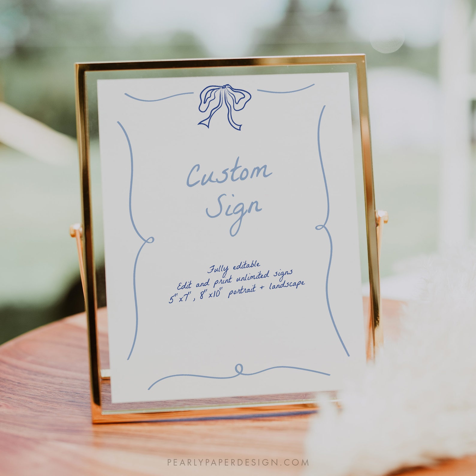 Editable Custom Sign Template, Whimsical Sign Printable, Printable ...