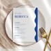 Retro Menu Template Download, Wave Blue Modern Wedding Menu Modern Menu ...