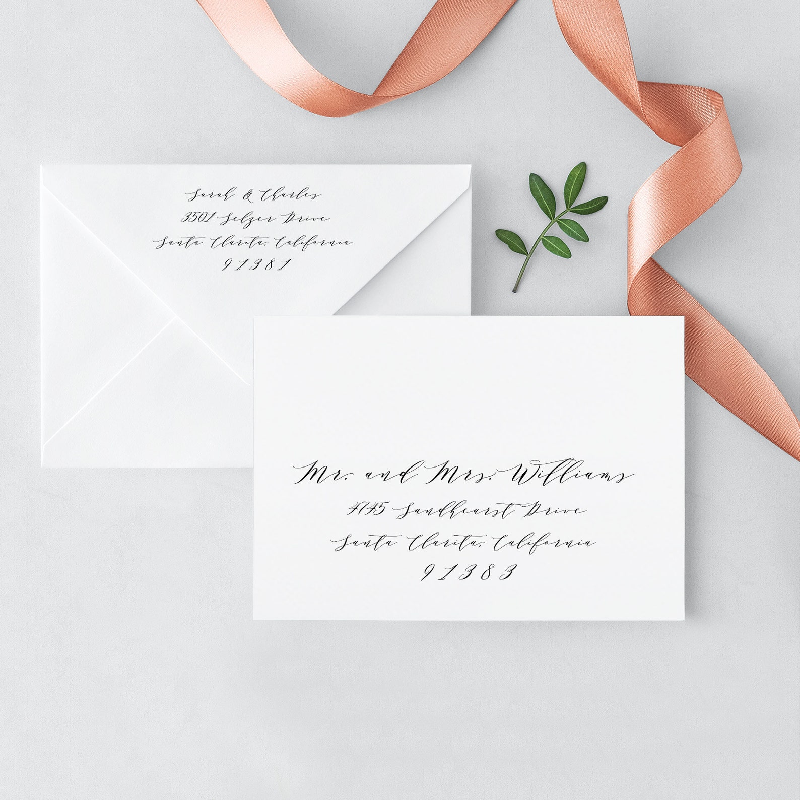 Envelope Template Calligraphy Printable Wedding Envelope - Etsy