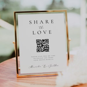 Share the Love QR Code Template, Share the Love QR Code Sign ...