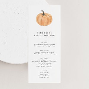 Friendsgiving Menu Template Download Rustic Holiday Menu Simple Menu ...