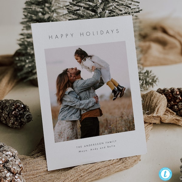 Simple Holiday Card - Etsy