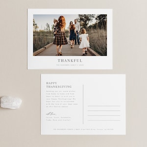 Printable Thanksgiving Postcard Template, Editable Thanksgiving Photo ...