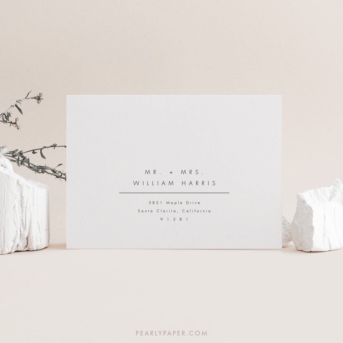 Minimalist Envelope Template Download Modern Address Label - Etsy