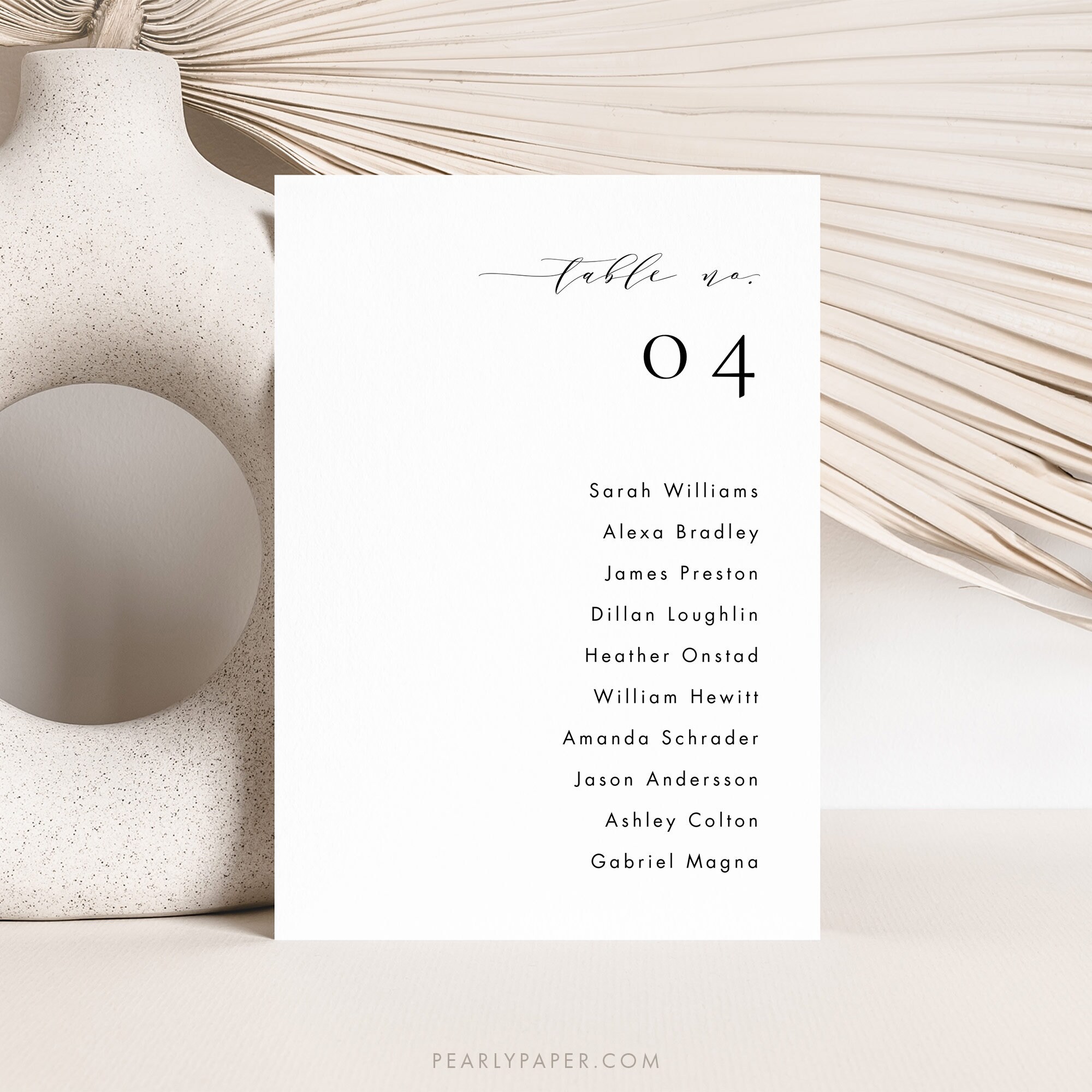 Simple Table Numbers Seating Chart Cards Template Wedding - Etsy