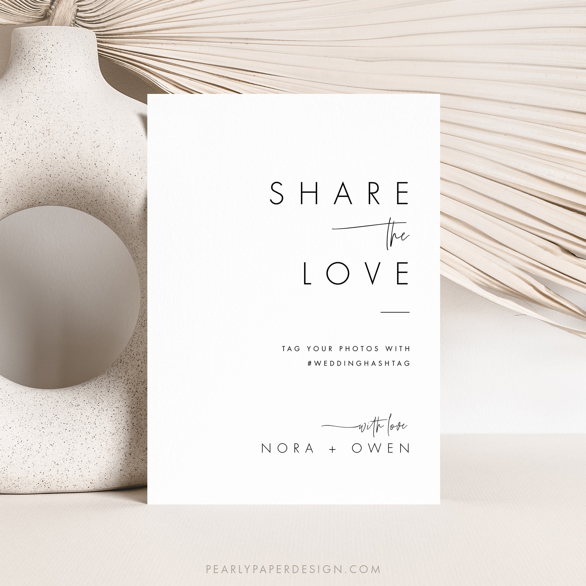 Share the Love Hashtag Sign Template, Share the Love Sign, Minimalist ...