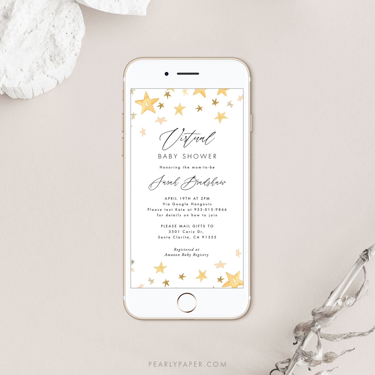 Virtual Baby Shower Invitation Template Download Digital Baby | Etsy