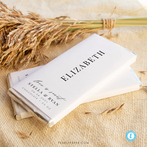 Printable Chocolate Bar Wrapper Template Wedding Place Card - Etsy
