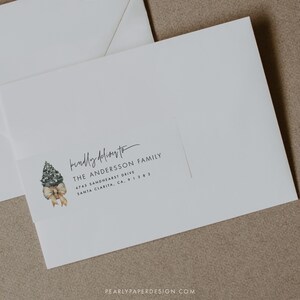 Wraparound Christmas Address Label Template, Christmas Address Label ...