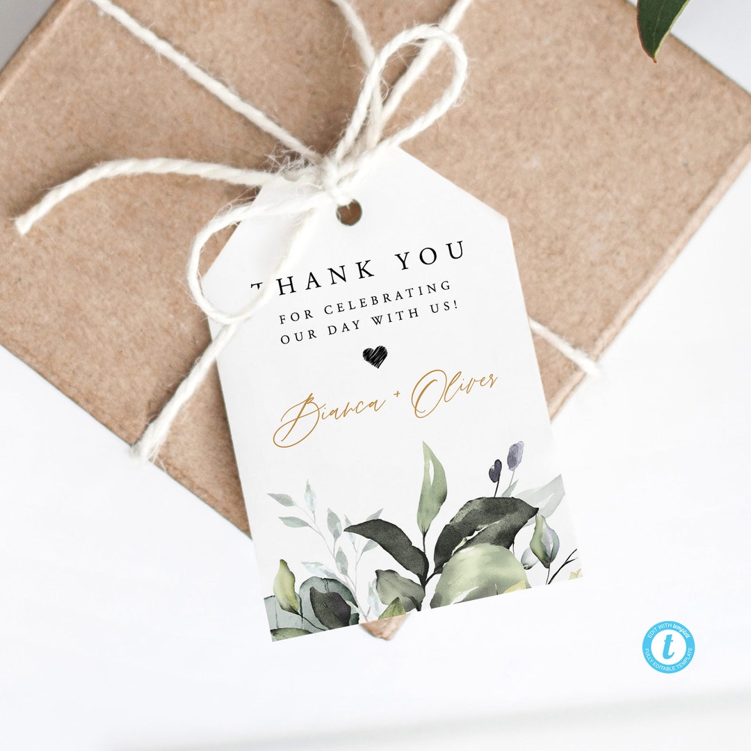 Rustic Wedding Tag Template Download Editable Rustic Tag Templett Favor ...