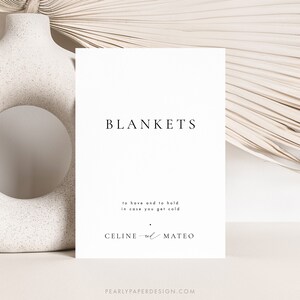 Let's Get Cozy Blanket Sign Template, Wedding Blanket Sign, Minimalist ...