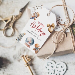 Happy Holidays Gift Tag Template, Printable Christmas Gift Tags ...