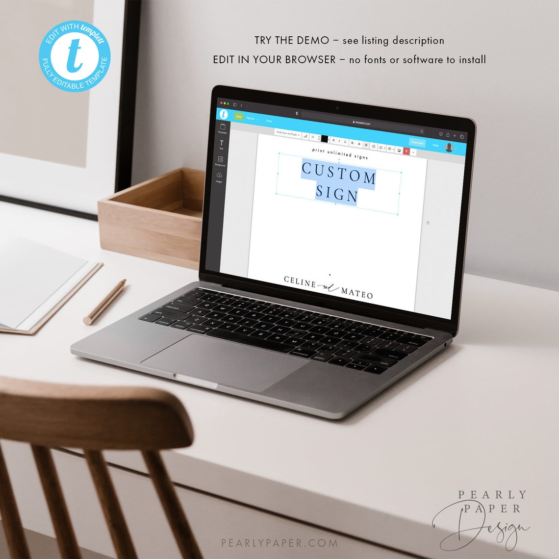 Printable Custom Sign Template Elegant Wedding Sign Printable - Etsy