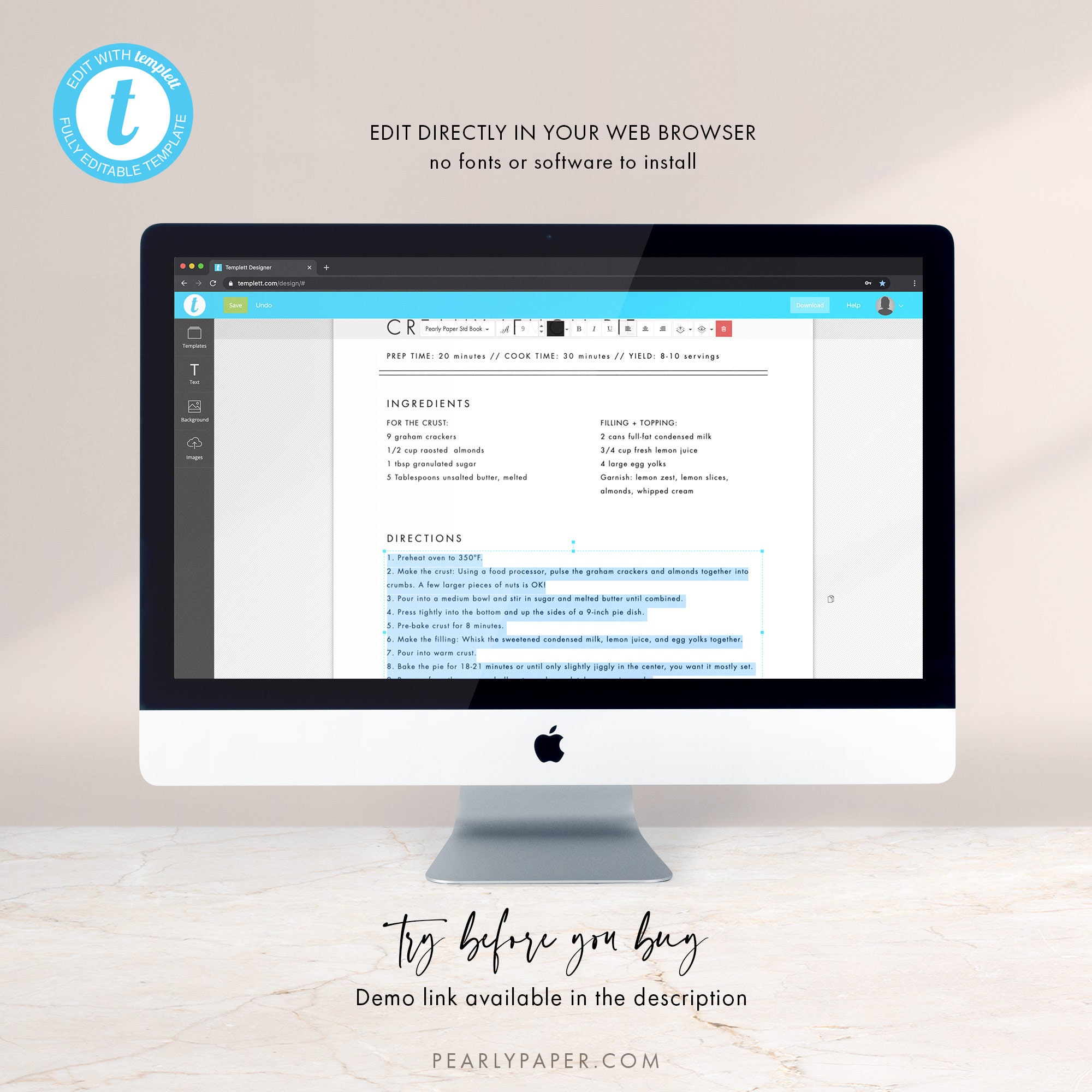 Personal Recipe Software
