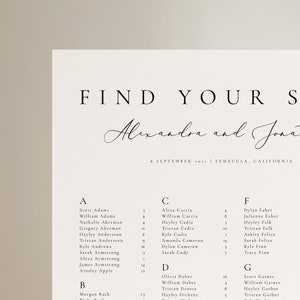 Alphabetical Seating Chart Template Download Minimalist Seating ...