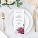 Printable Wedding Menu Flowers Wedding Menu Template Floral - Etsy