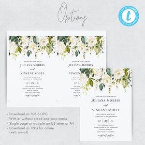 Rustic Wedding Invitation Template Boho Wedding Set Floral Wedding ...