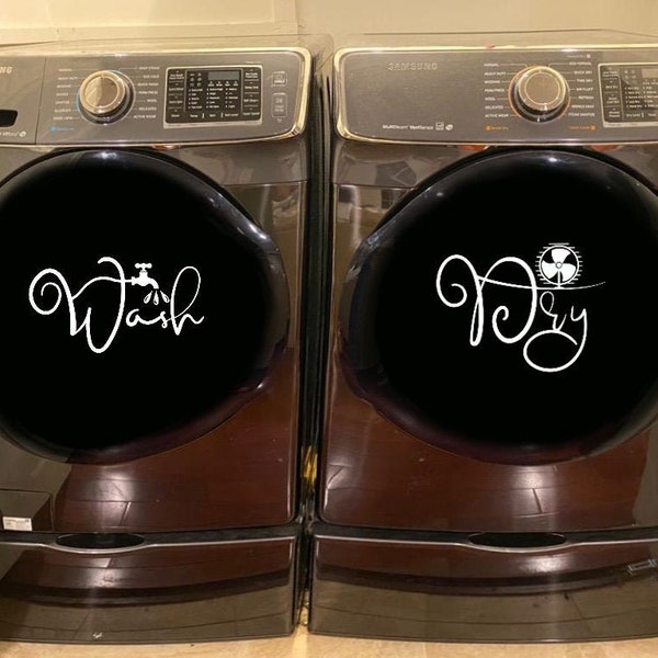 Washer and Dryer Decals - Etsy