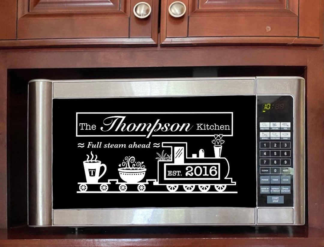 Custom Microwave Oven Vinyl Decal Sticker, Can Be Personalized With ...