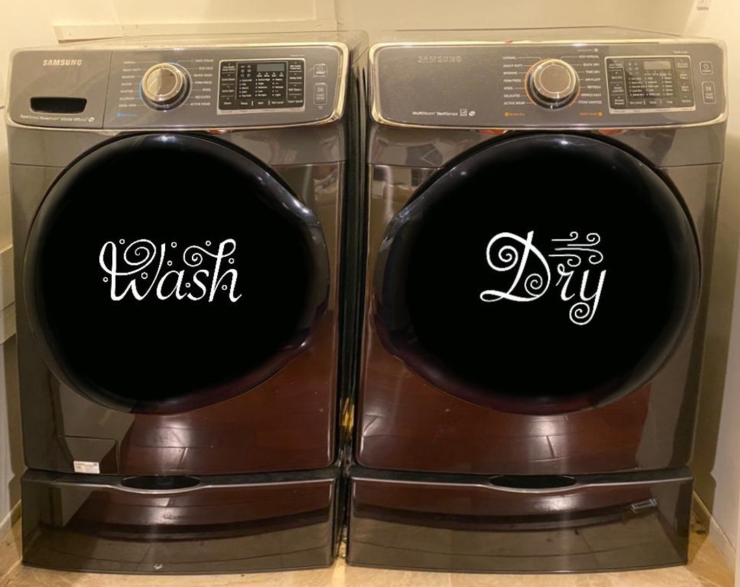 Washer Dryer Vinyl Decal Sticker - Etsy