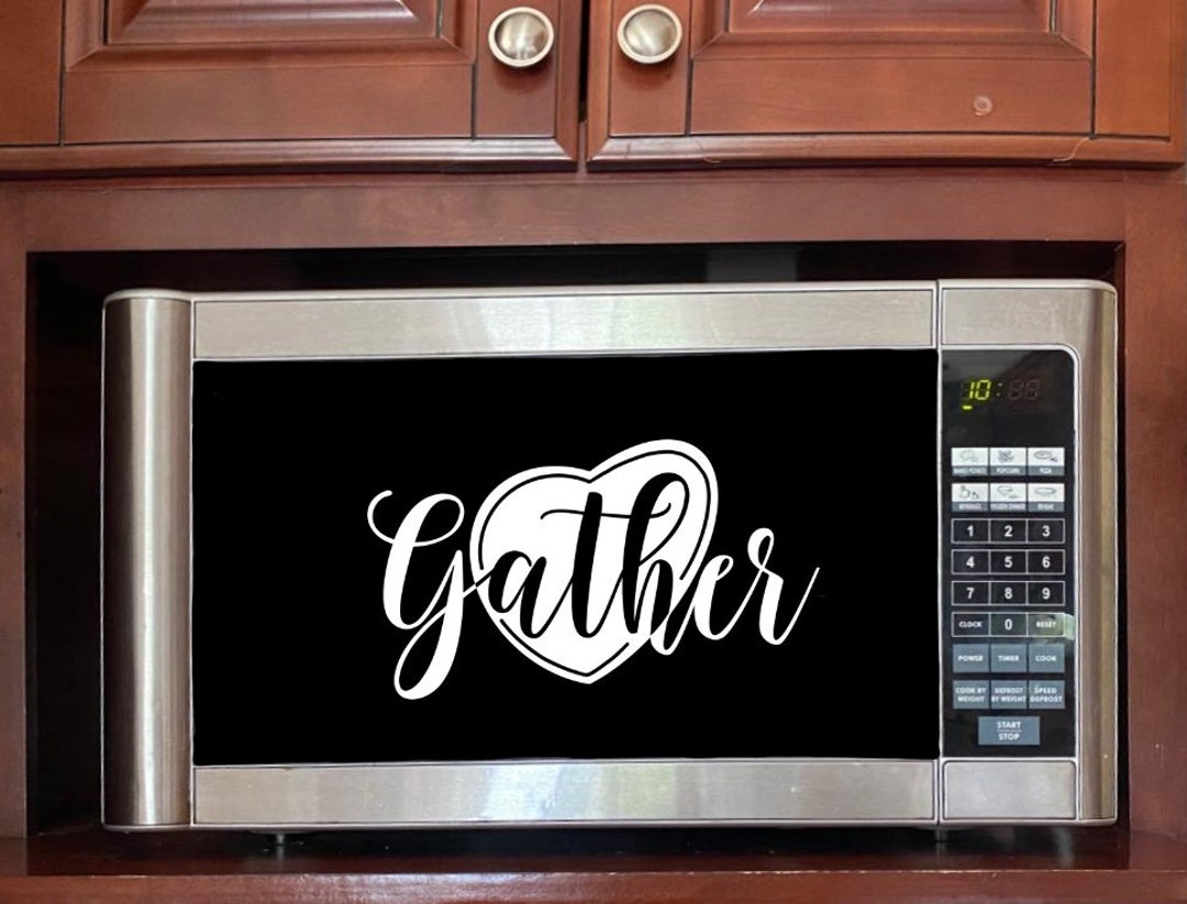 Microwave Vinyl Decal Sticker Gather Decal Kitchen Decor - Etsy