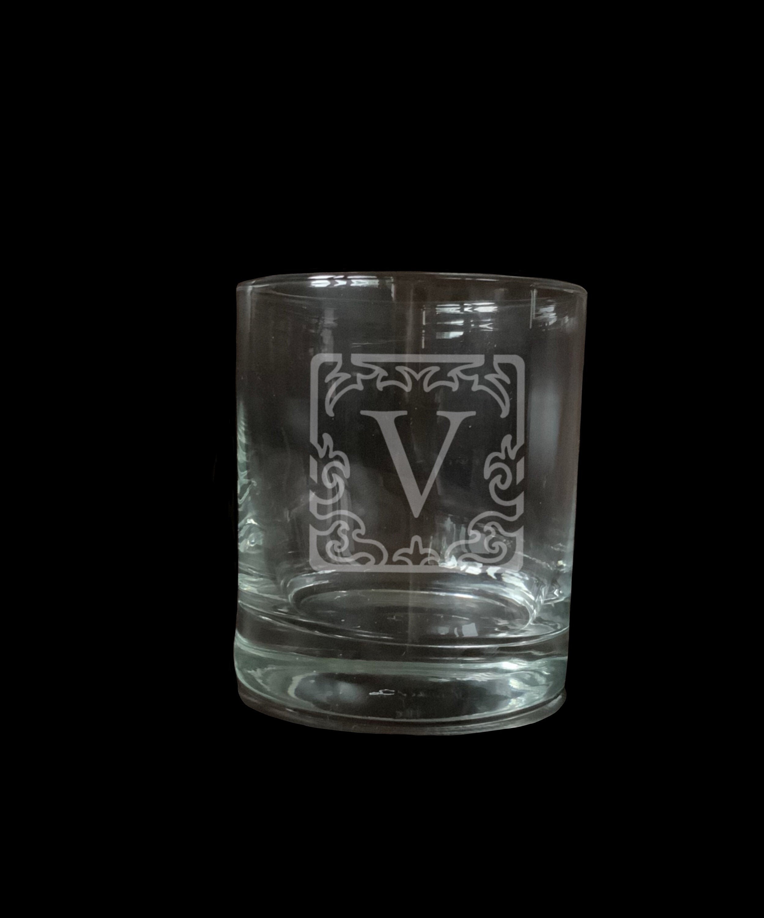 Vinyl Stencil for Etching Glass Monogram Set of 4 - Etsy