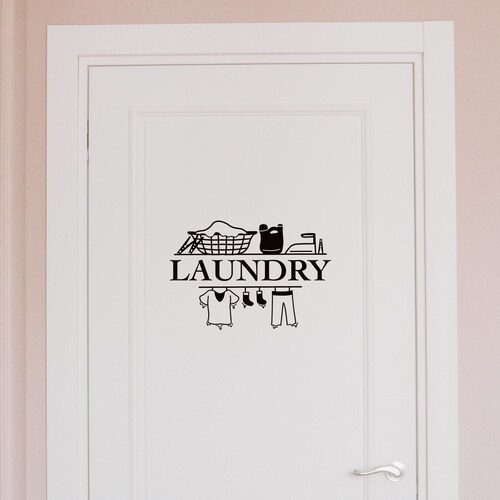 Laundry Vinyl Decal Laundry Door Decal Laundry Room Decal - Etsy