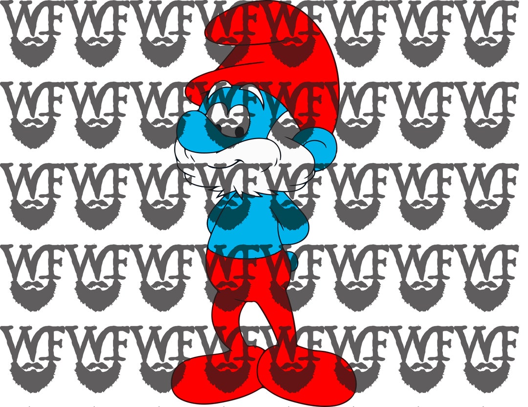 Papa Smurf Svg Eps Ai for Vinyl Cutters - Etsy