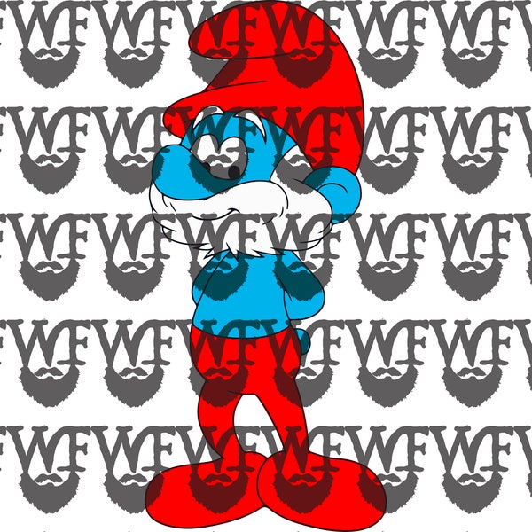 Papa Smurf Svg - Etsy