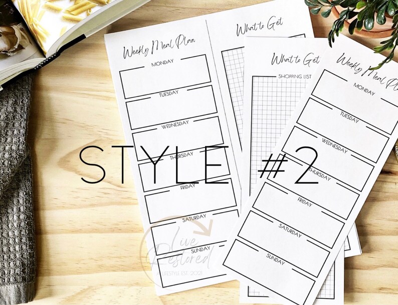 Notepad | Meal Plan | Weekly Menu - Etsy