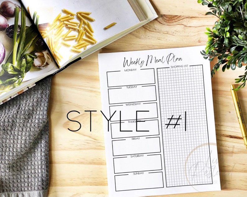 Notepad | Meal Plan | Weekly Menu - Etsy