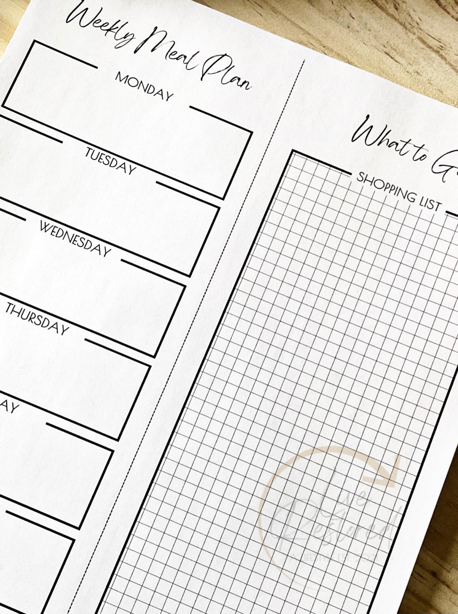 Notepad | Meal Plan | Weekly Menu - Etsy