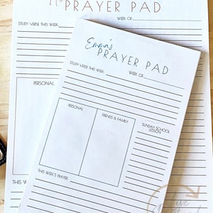 Personalized Church Notepad | Prayer Pad | Church | Sunday School ...