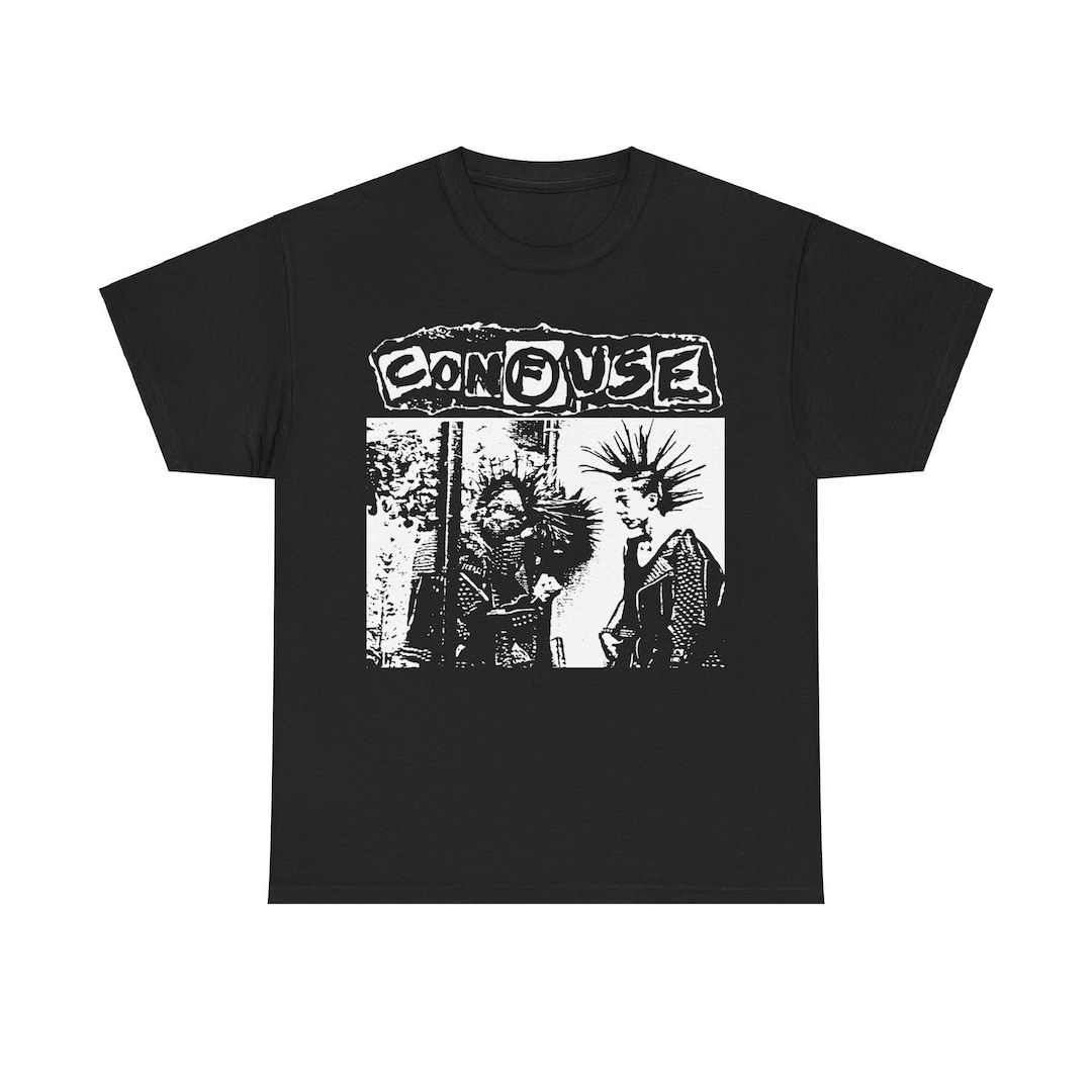 Confuse Tee Hardcore Punk Japan 1980s Gism Gauze Death Side the Stalin ...