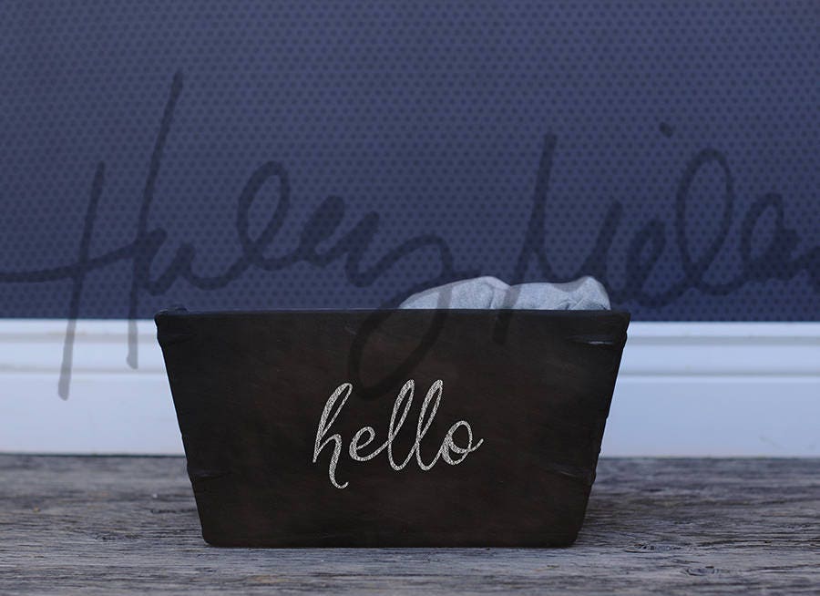 Digital Backdrop Background Chalkboard Bucket Blue Simple - Etsy