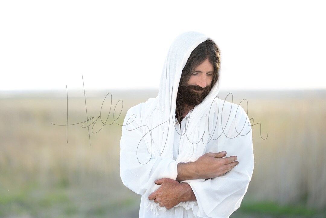 Jesus Christ Digital Backdrop Holding Baby - Instant Download - Hand ...