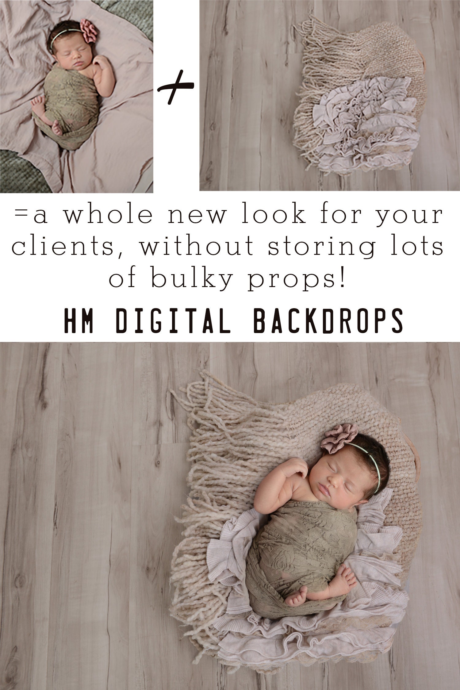 Newborn Girl Digital Backdrop/background Simple Neutral Gray - Etsy