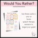 Would You Rather Questions | Speech Therapy - Etsy
