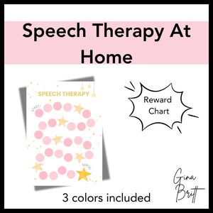 Speech Therapy Rewards Chart - Etsy