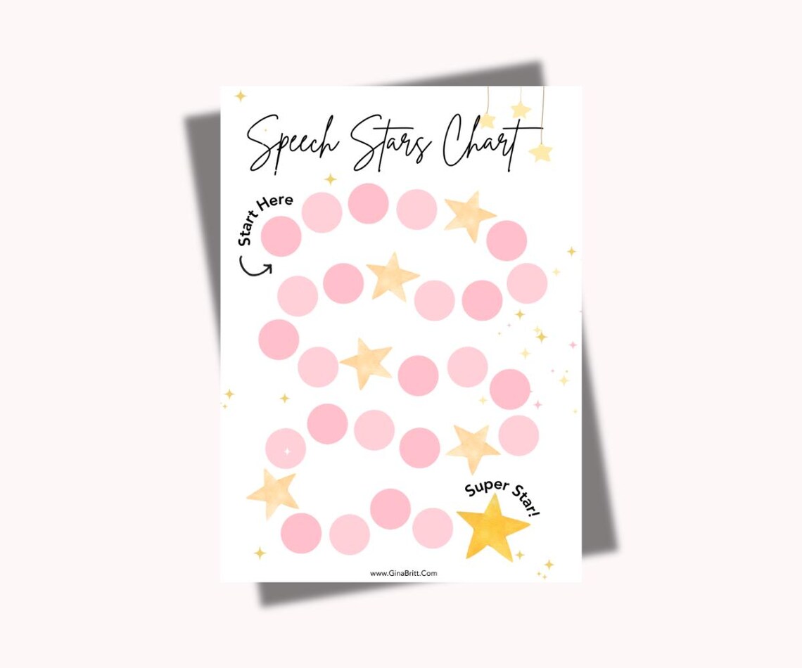 Speech Therapy Rewards Chart - Etsy