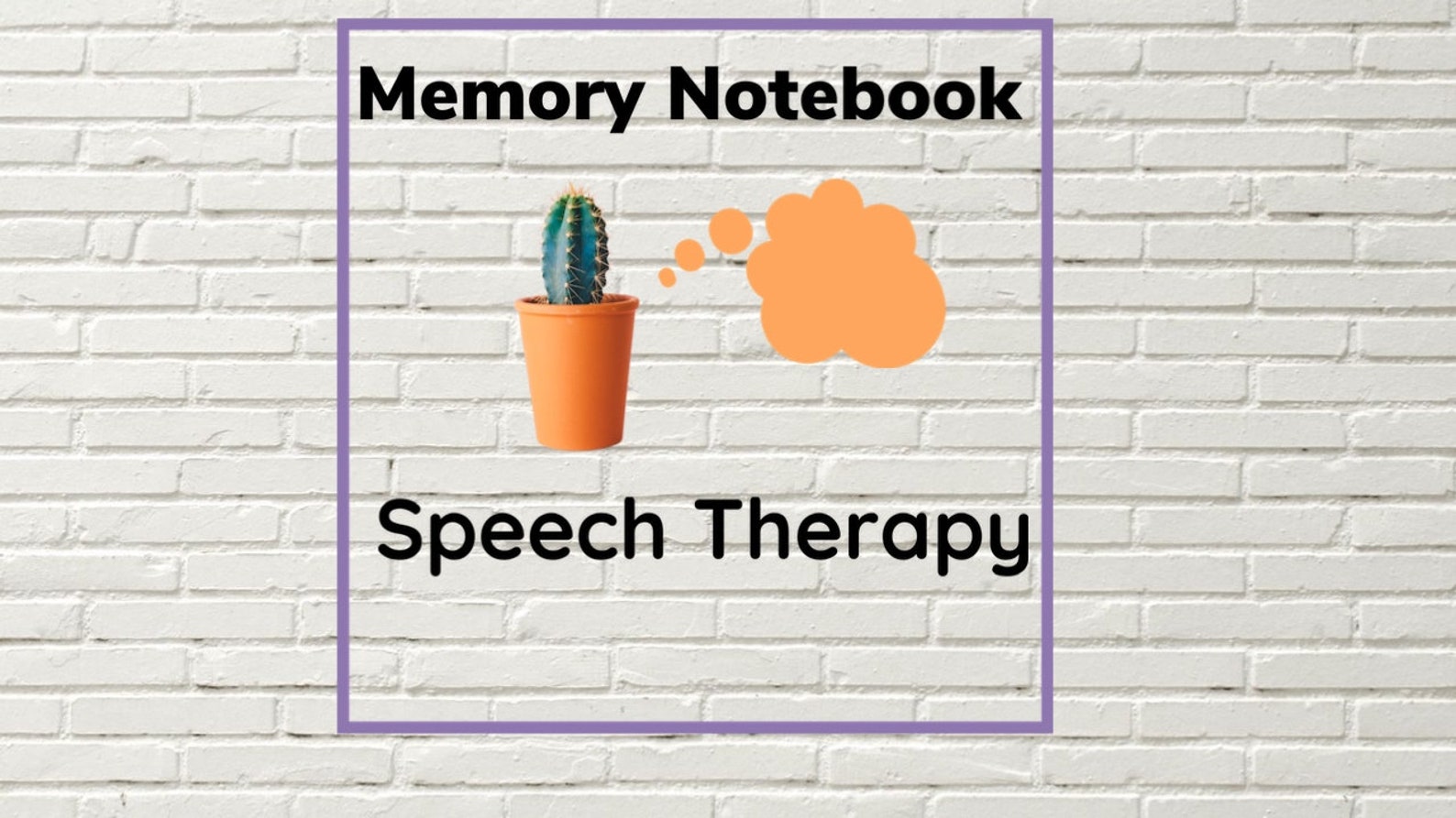 Memory Notebook Worksheet Speech Therapy - Etsy