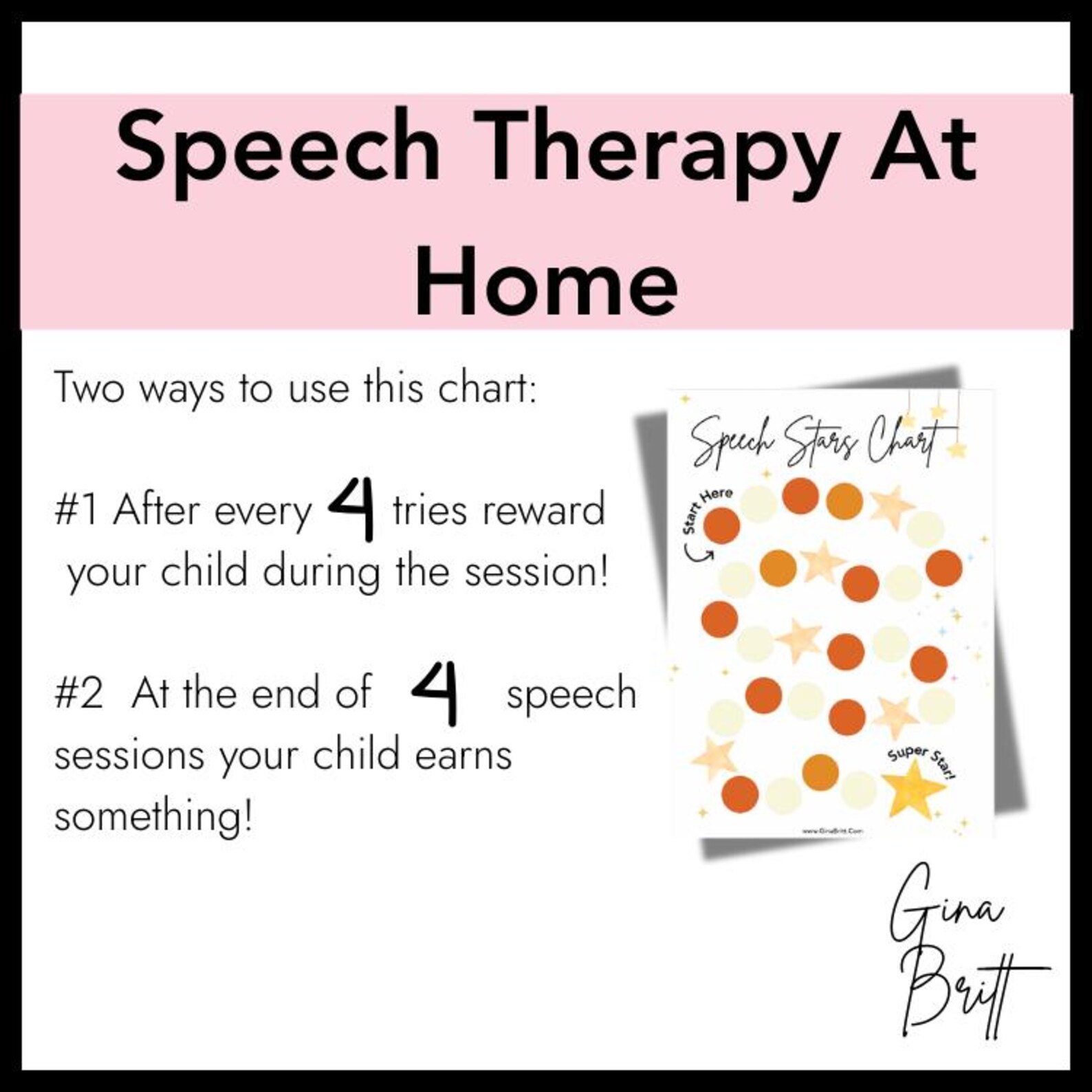 Speech Therapy Rewards Chart - Etsy