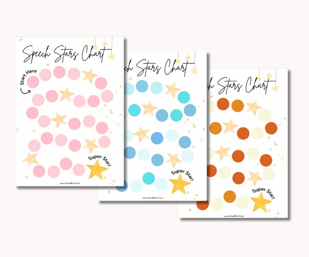 Speech Therapy Rewards Chart - Etsy