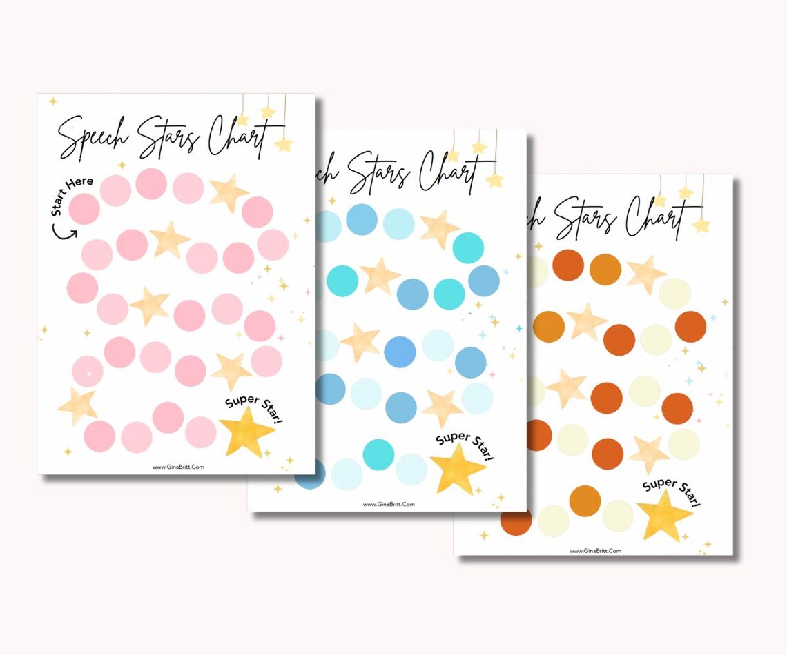 Speech Therapy Rewards Chart - Etsy