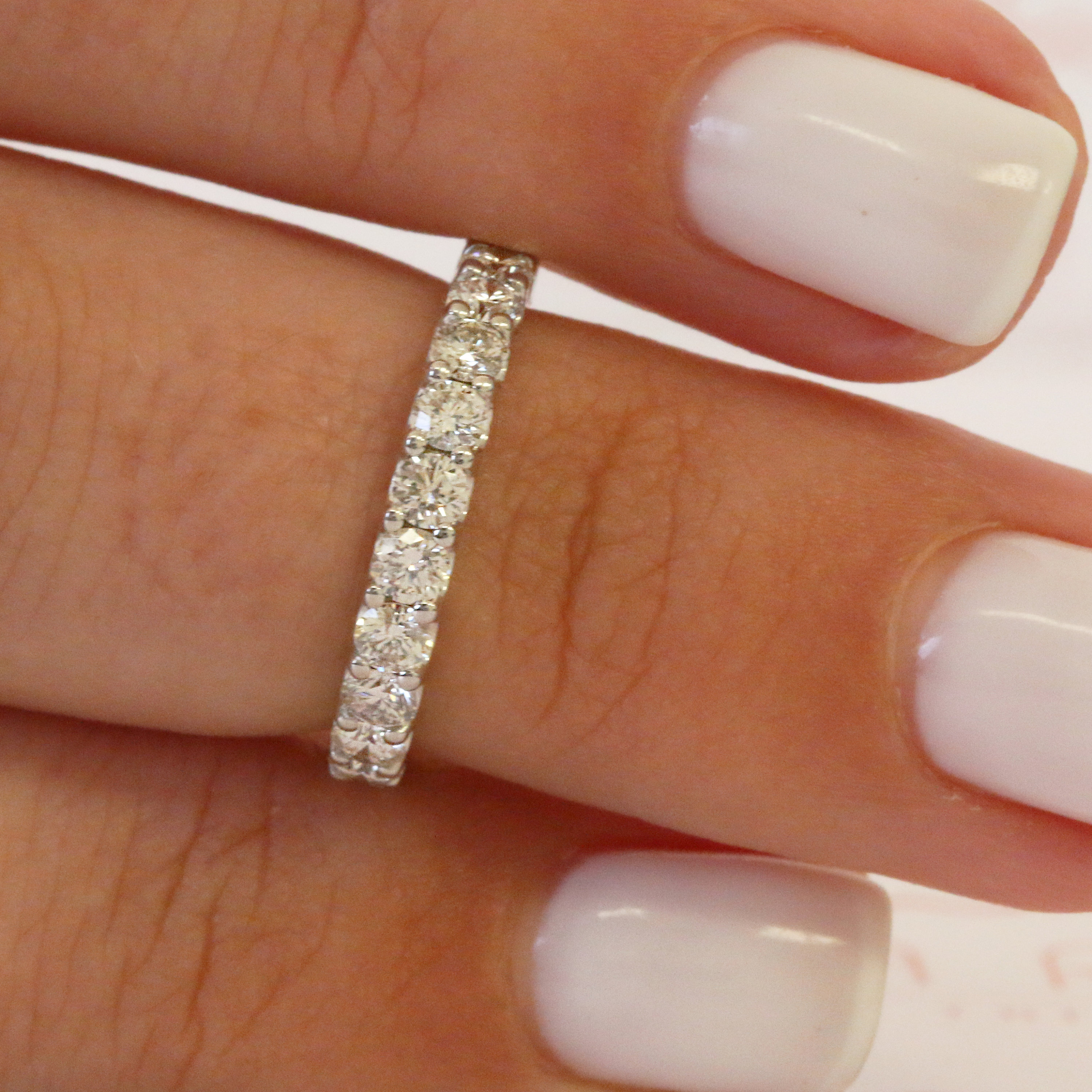 Natural Diamonds Eternity Band U Shaped Diamond Ring 1CT | Etsy